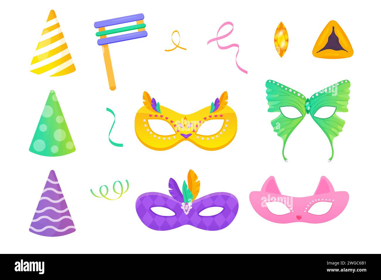 Carnival mask hamantaschen cookies Stock Vector Images - Alamy