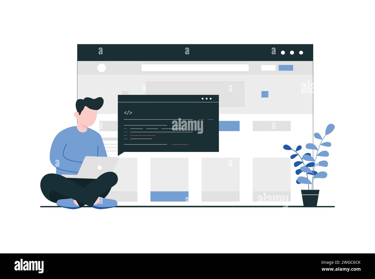 Programming layout Stock Vector Images - Alamy