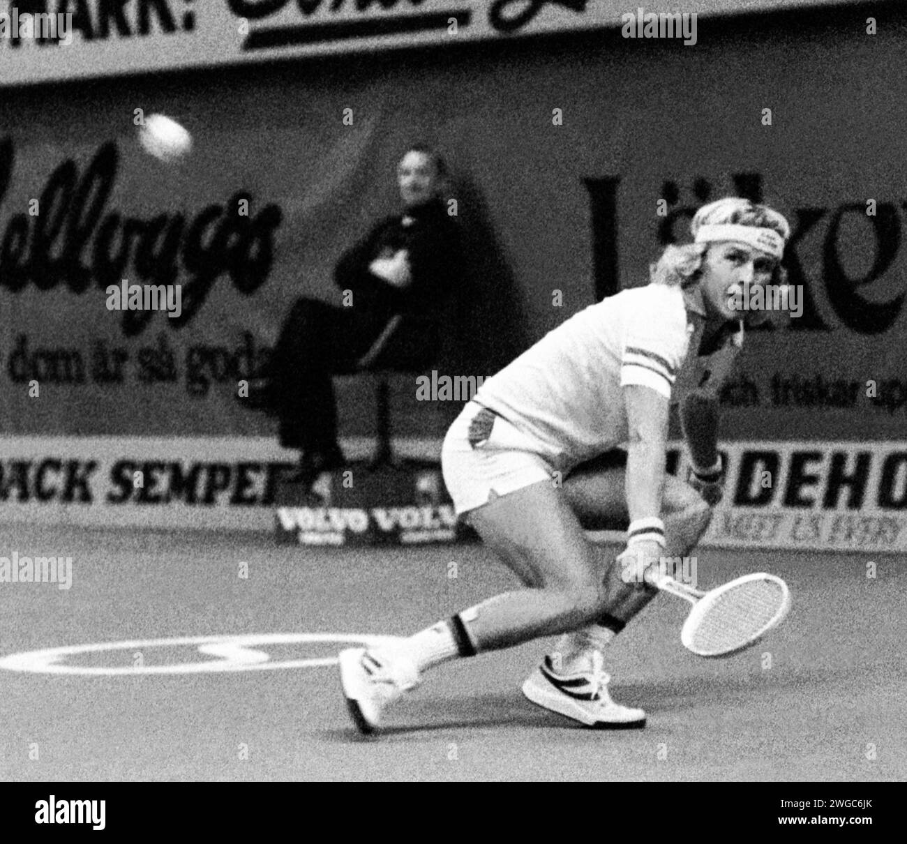 PER HJERTQUIST Swedish tennis player during Stockholm Open tournament ...