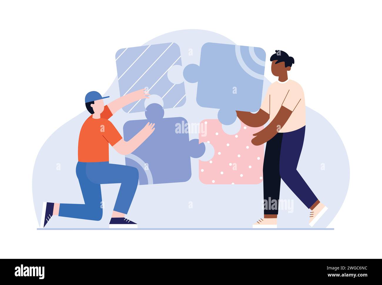 teamwork business solution illustration concept Stock Vector Image ...