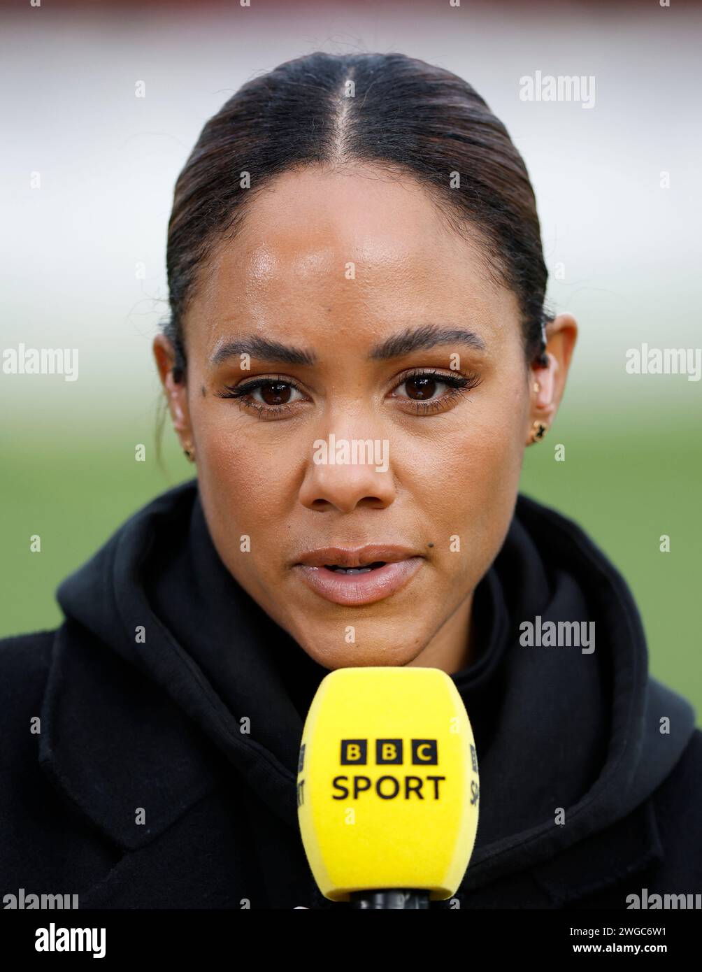 BBC presenter Alex Scott before the Barclays Women's Super League match ...