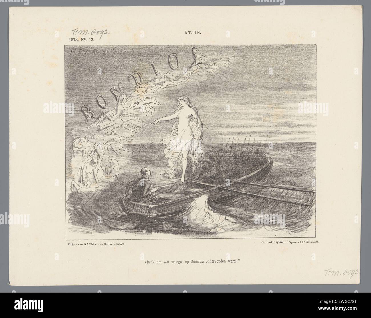 Cartoon about Atjeh Expedition, 1873, 1873 print Cartoon about the ...