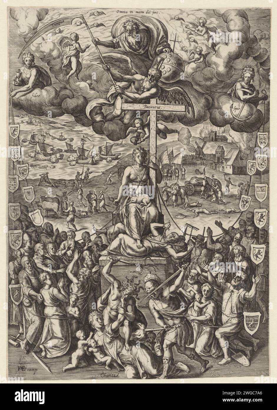 Patientia keeps the 17 provinces together during the war, ca. 1575 ...