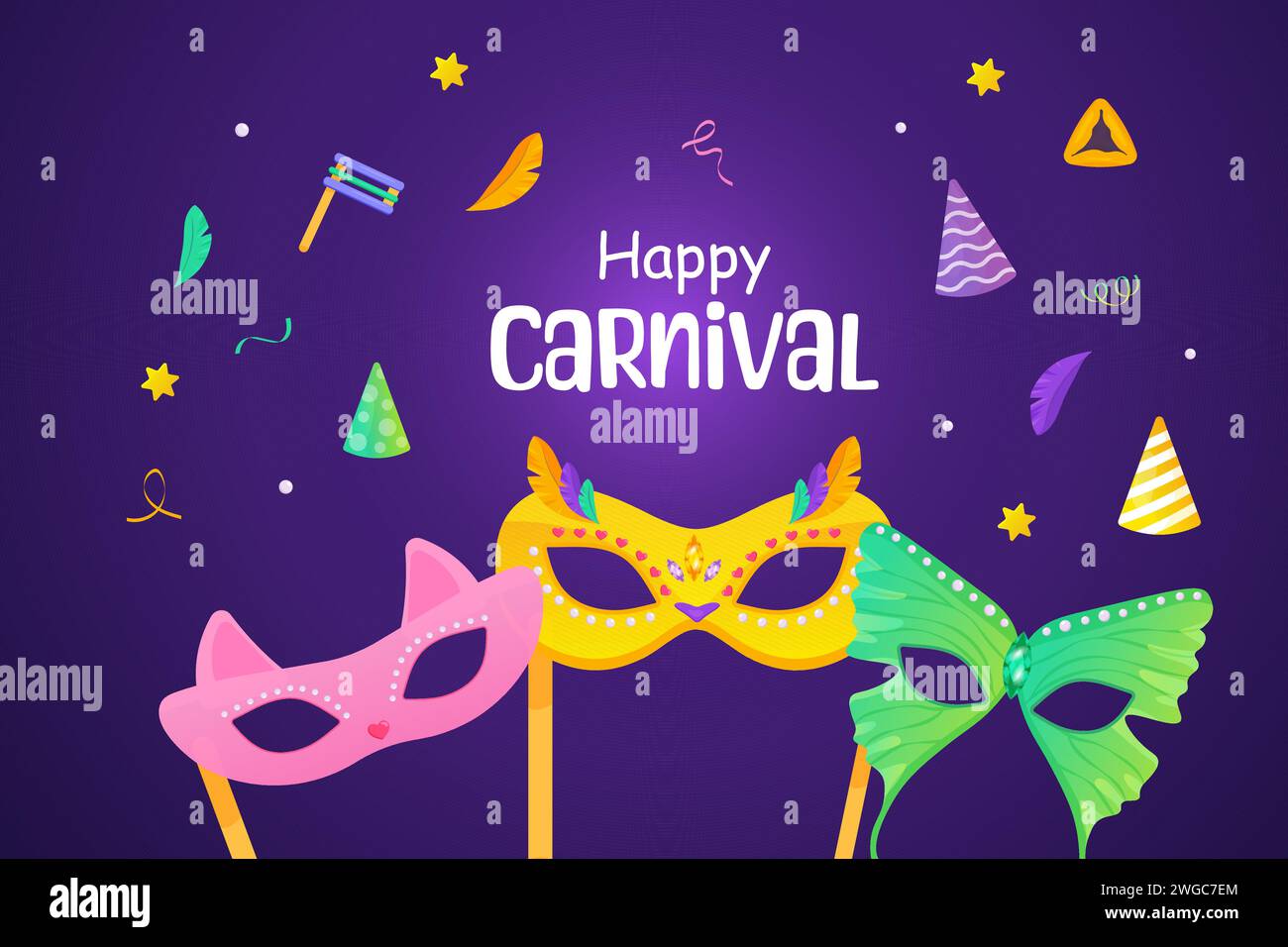 Happy carnival poster for party, banner, Jewish holiday. Religious ...