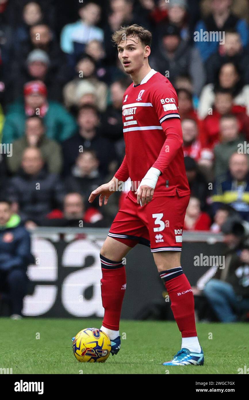 Rav van den Berg of Middlesbrough during the Sky Bet Championship match ...