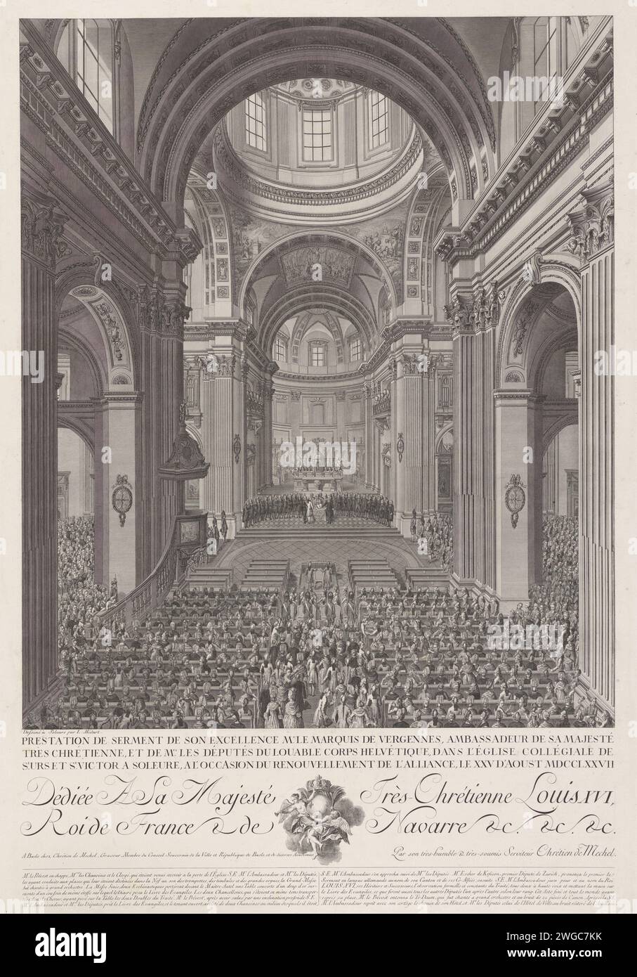 Sworn by ambassador Jean GRAVIER, Marquis van Vergennes, August 25 ...