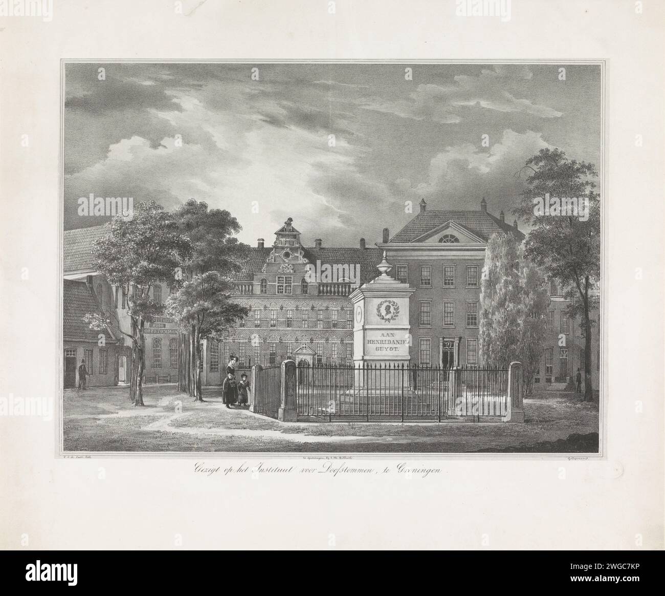 Monument for Henri Daniel Guyot at the Institute for Deafs in Groningen ...