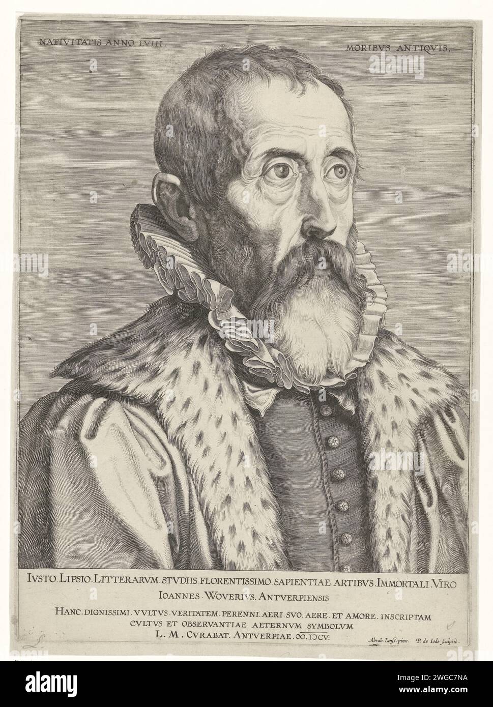 Portrait of Justus Lipsius, Pieter de Jode (I), After Abraham Janssens ... Portrait of Justus Lipsius, Pieter de Jode (I), After Abraham Janssens ...