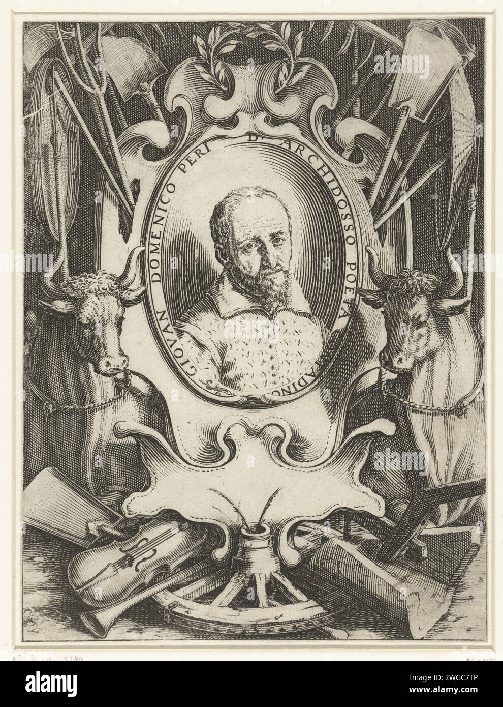 Portret Van Giovanni Domenico Peri, Jacques Callot, 1619 print ...
