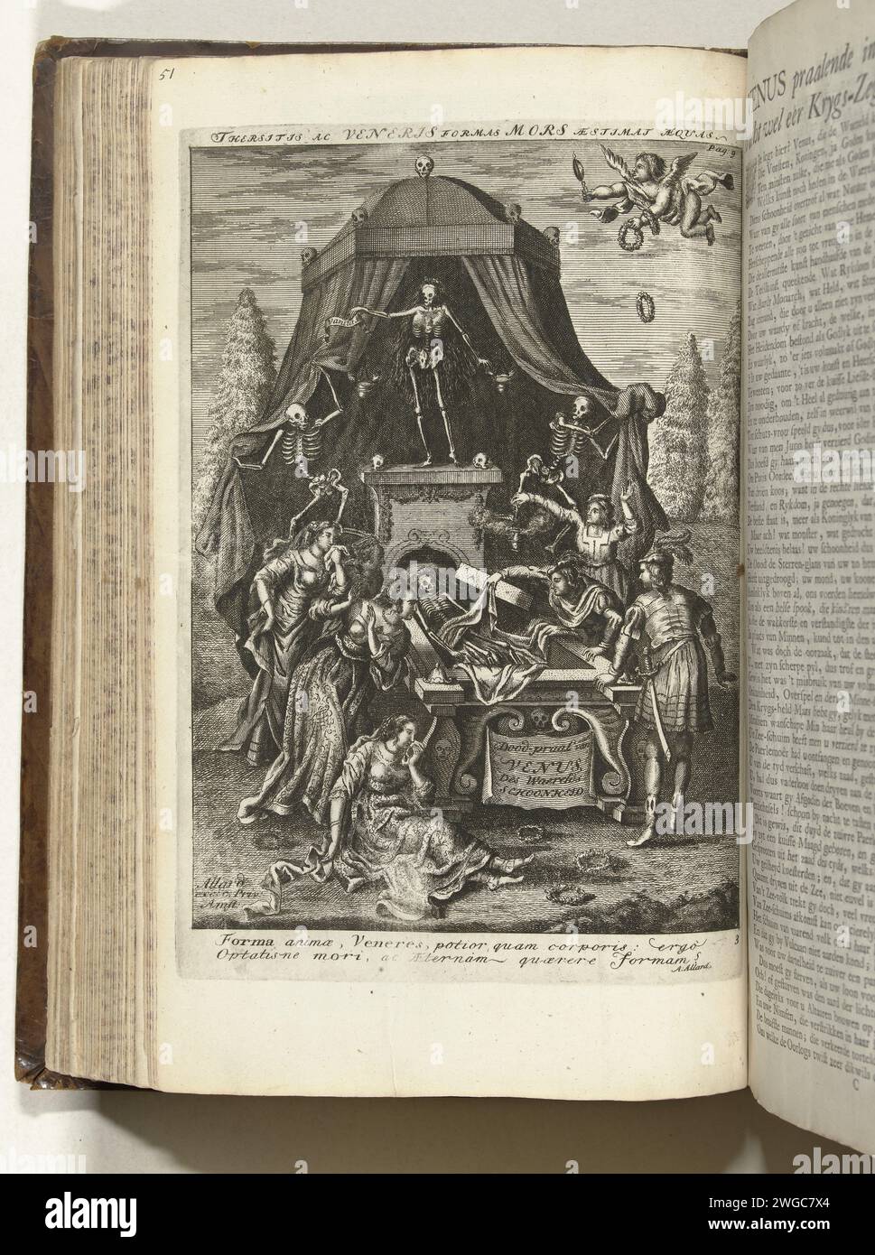 The opened grave of Venus, ca. 1707-1708, 1707 - 1708 print Allegory in ...