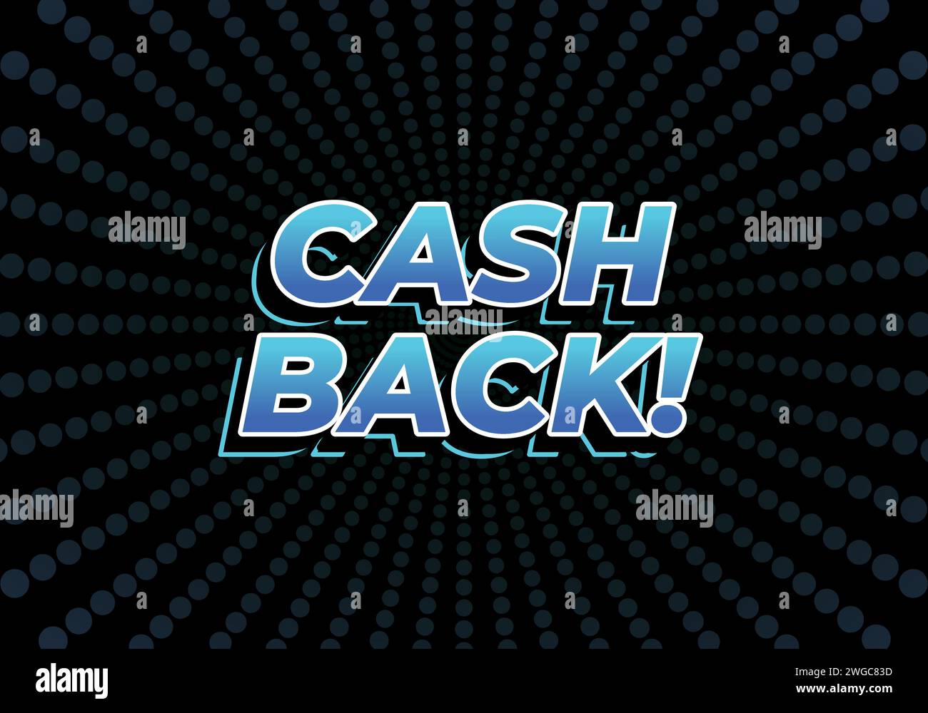 Cash back. Text effect design in eye catching colors and 3D look Stock ...