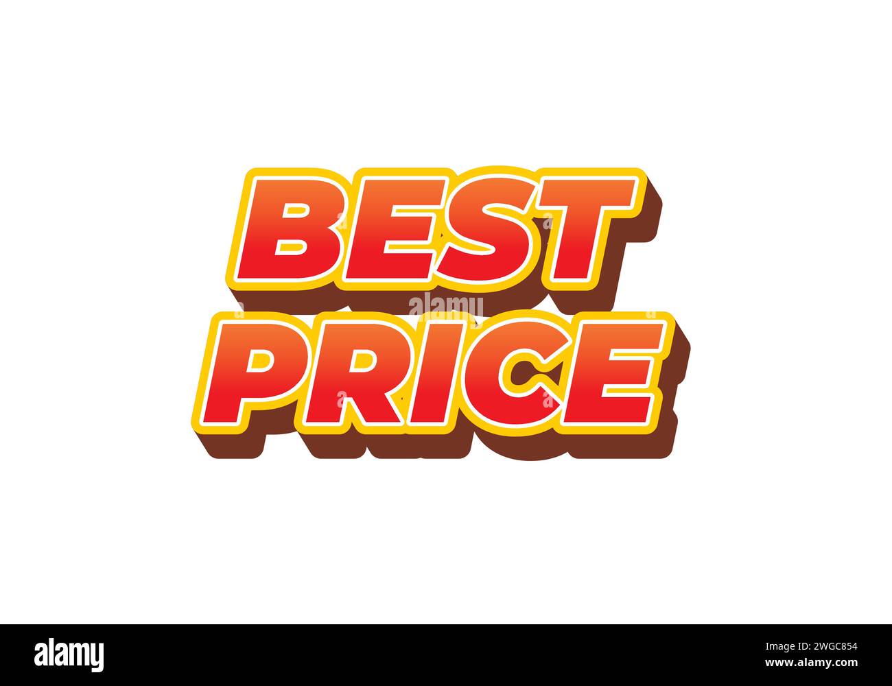 Best Price. Text effect design in 3D look with eye catching color Stock ...
