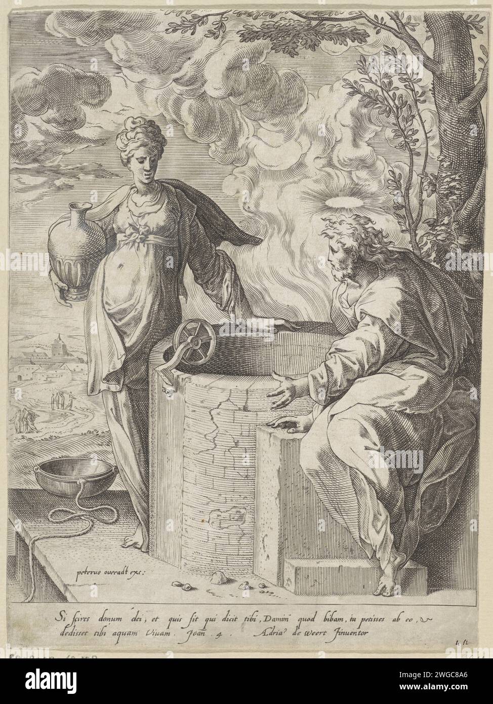 Christ and the Samaritan woman, Isaac Duchemin, after Adriaan de Weerdt ...