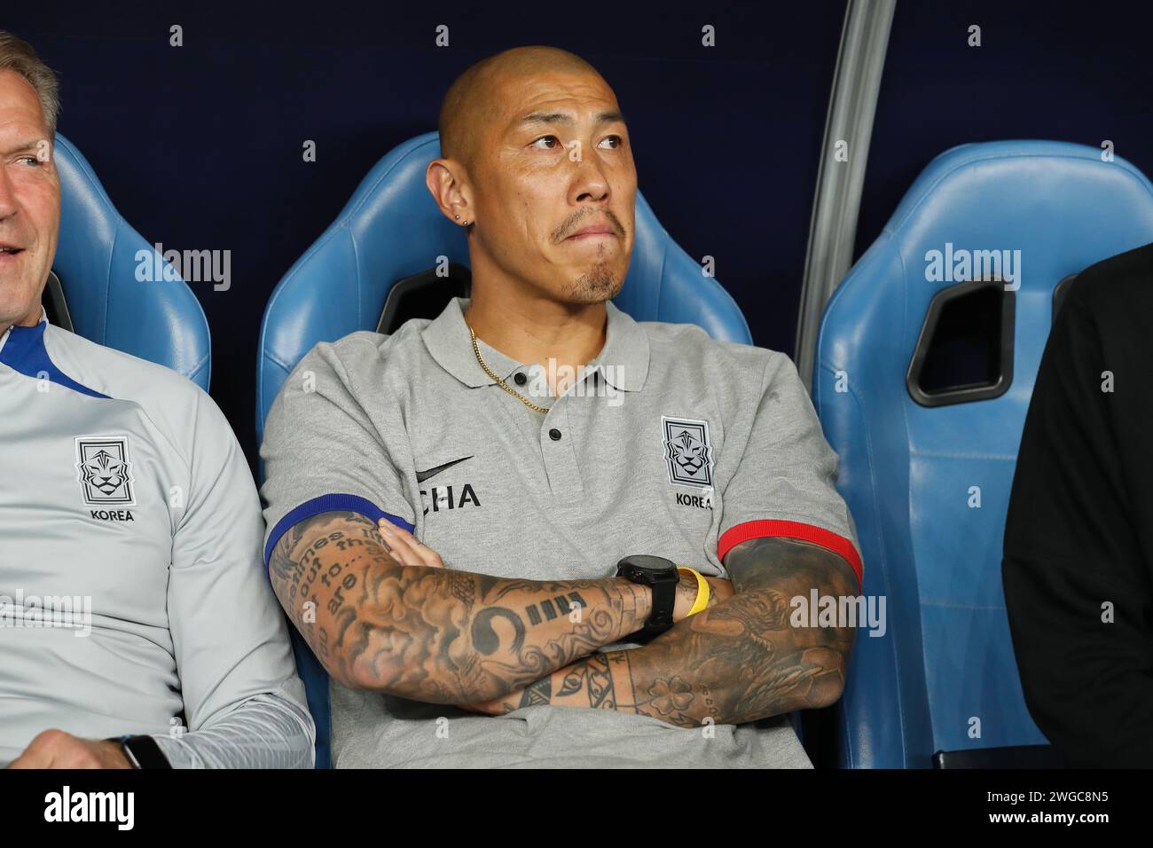 Al Wakrah, Qatar. 2nd Feb, 2024. Cha Du-ri (KOR) Football/Soccer : "AFC ...