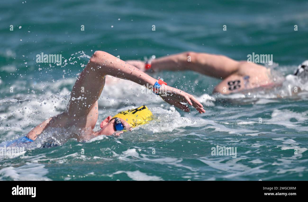 Doha, Qatar. 4th Feb, 2024. Hector Pardoe of Britain competes during ...