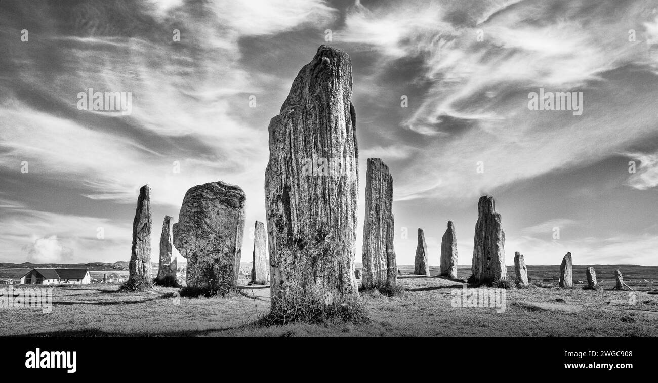 Stones stone circle Black and White Stock Photos & Images - Alamy