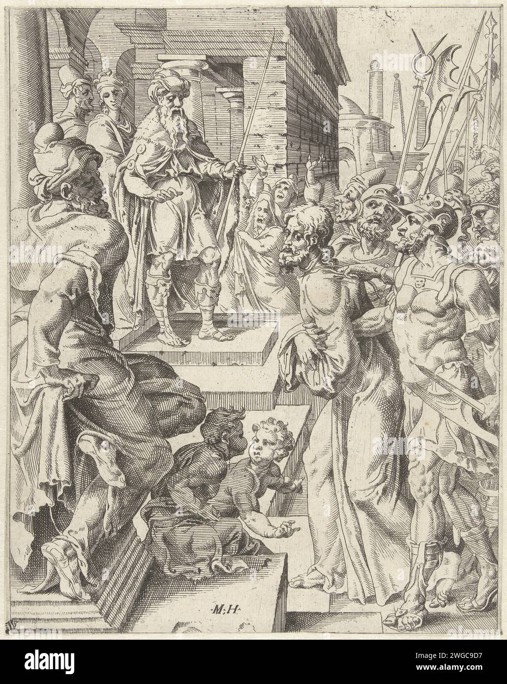 Christ for Pilate, Dirck Volckertsz. Coornhert (attributed to), after ...