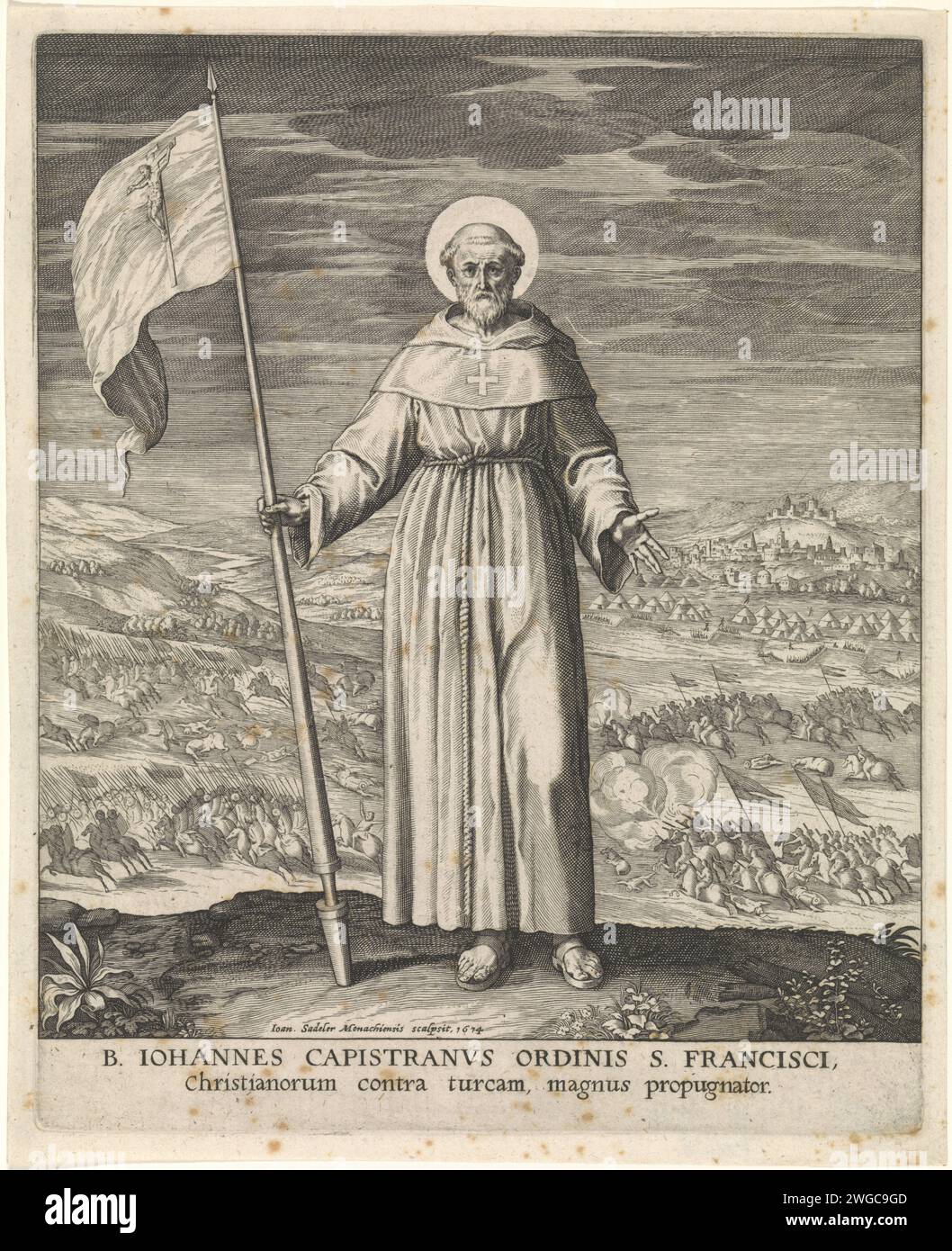 Holy John of Capestrano, Johannes Sadeler (II), 1614 print The H. John ...