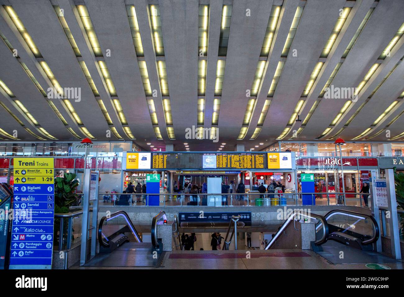Der Bahnhof Roma Termini ist der Hauptbahnhof in Rom. Es handelt sich ...