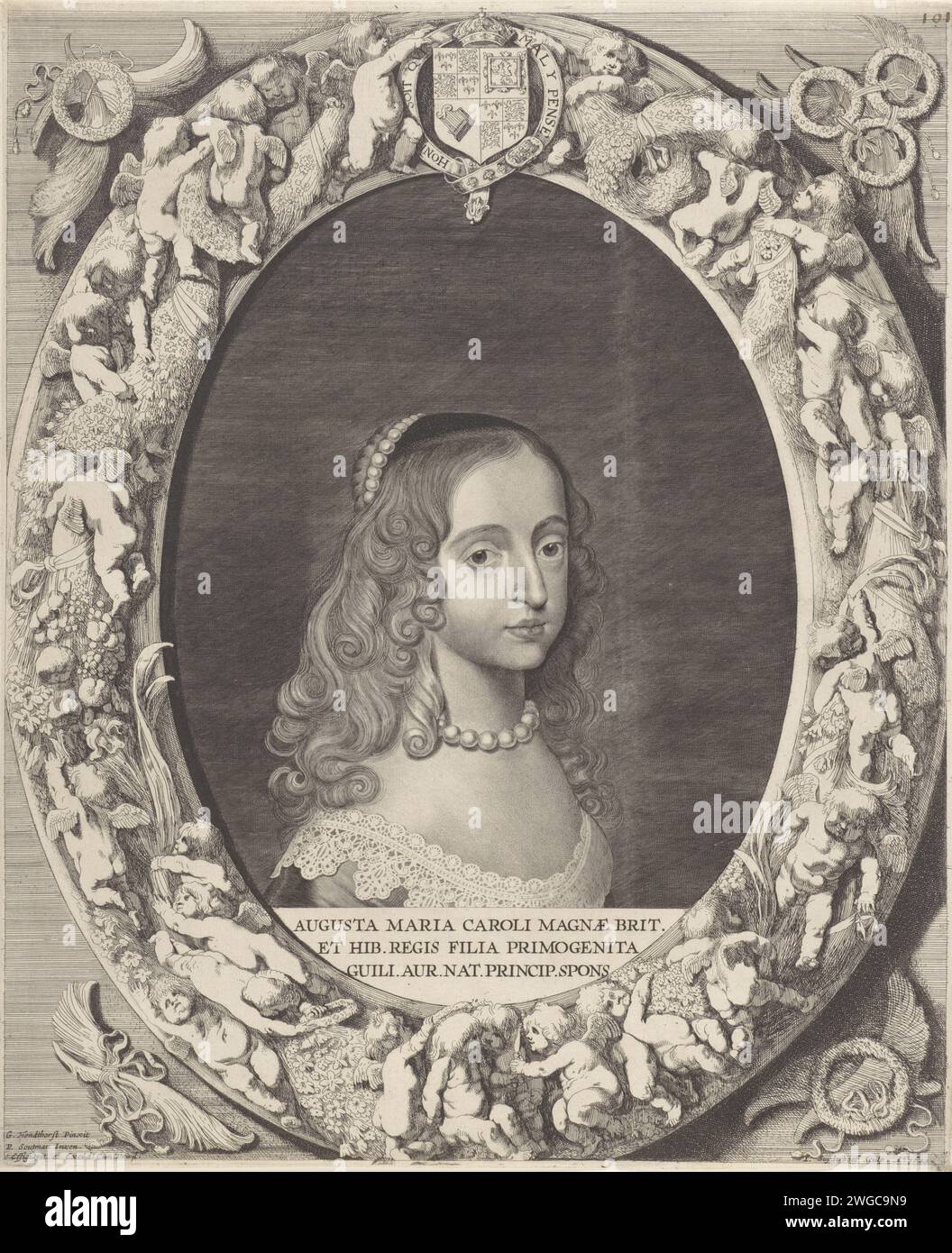 Portrait of Maria Henrietta Stuart, princess of Orange and wife of ...