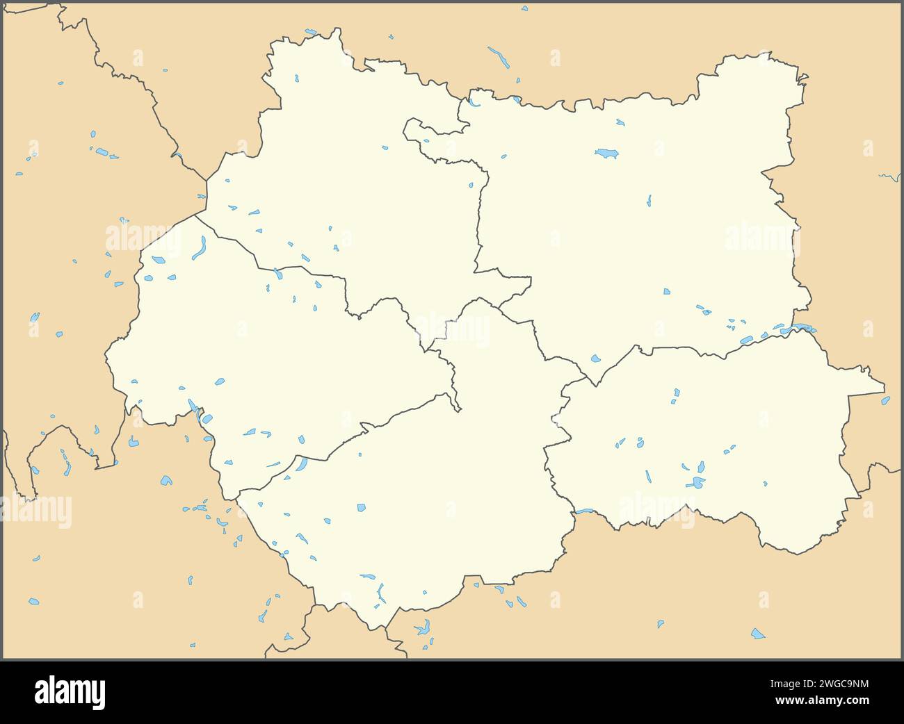 Beige metropolitan boroughs map of WEST YORKSHIRE, ENGLAND Stock Vector ...