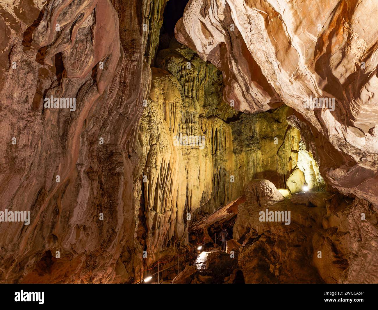 Las Güixas Cave, Villanúa, Pyrenees, Huesca, Aragon, Spain. Cave that ...