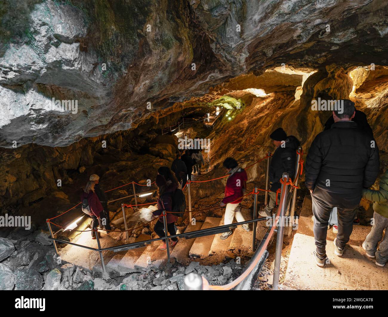 Las Güixas Cave, Villanúa, Pyrenees, Huesca, Aragon, Spain. Cave that ...