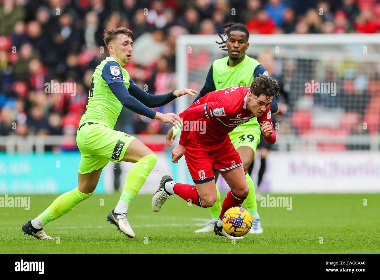 Middlesbrough, UK. 04th Feb, 2024. Middlesbrough midfielder Hayden ...