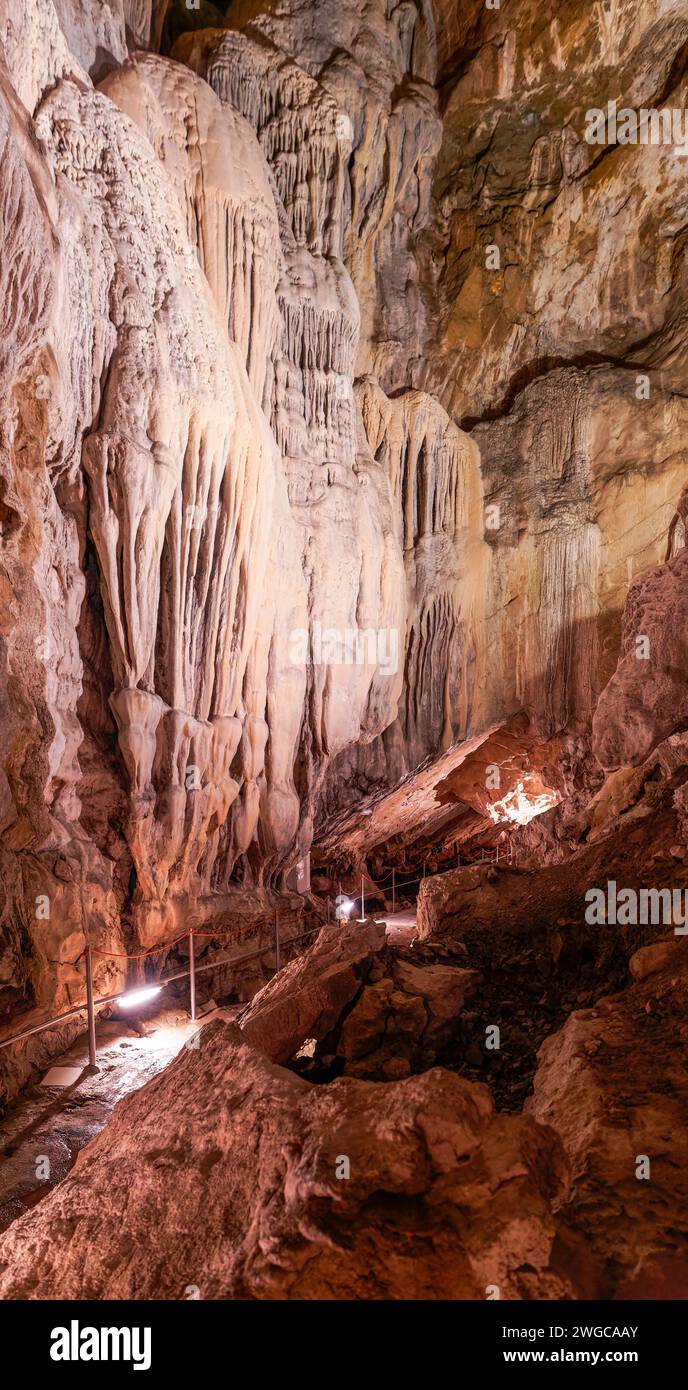 Las Güixas Cave, Villanúa, Pyrenees, Huesca, Aragon, Spain. Cave that ...