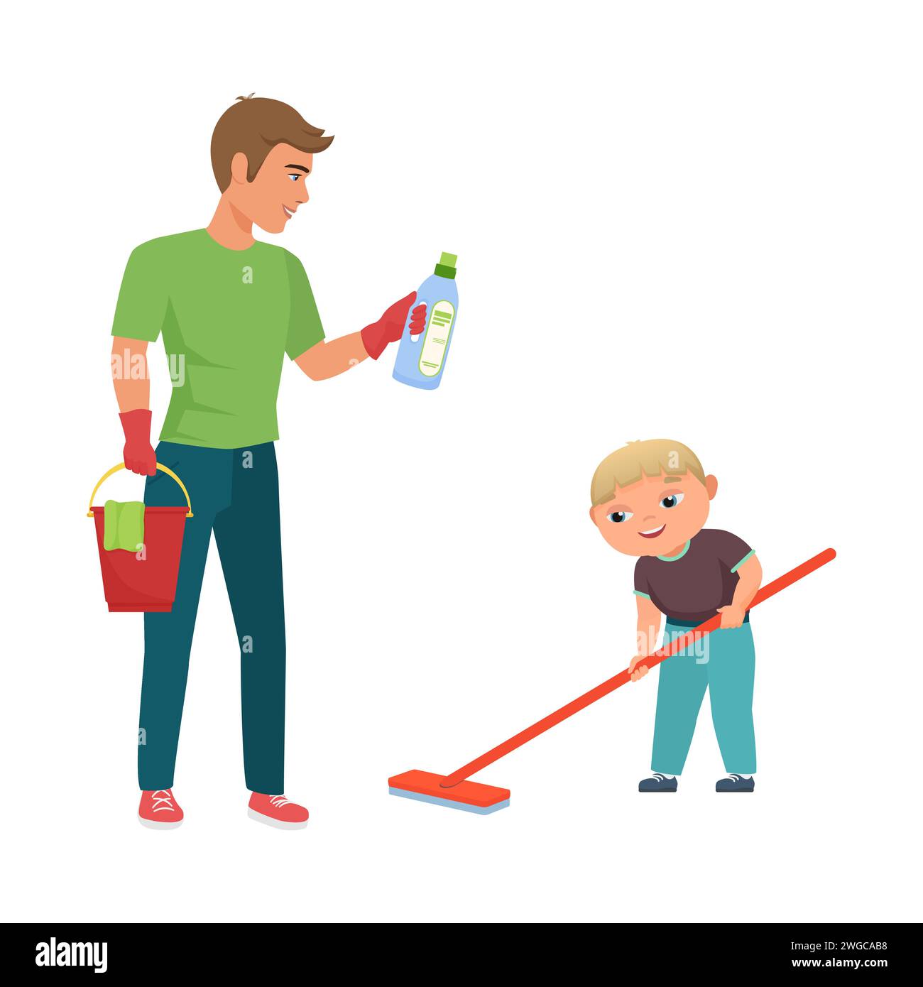 Child in garbage Stock Vector Images - Alamy