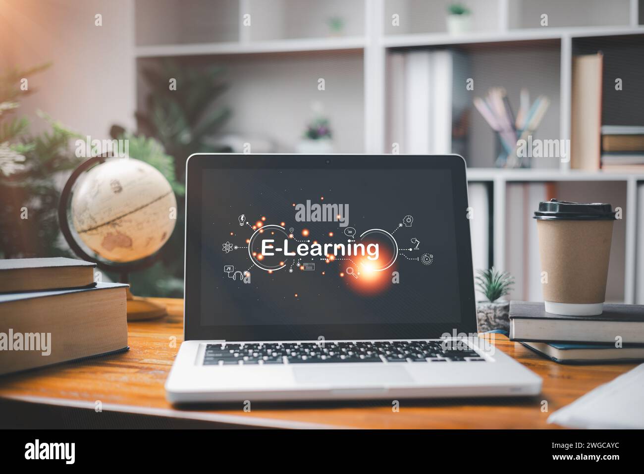 E-learning and online education for student and university concept ...