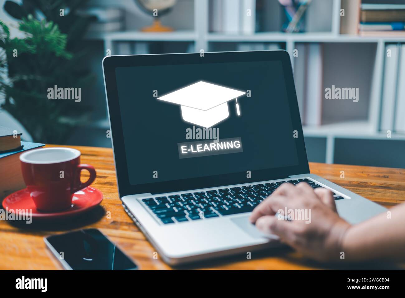 E-learning and online education for student and university concept ...