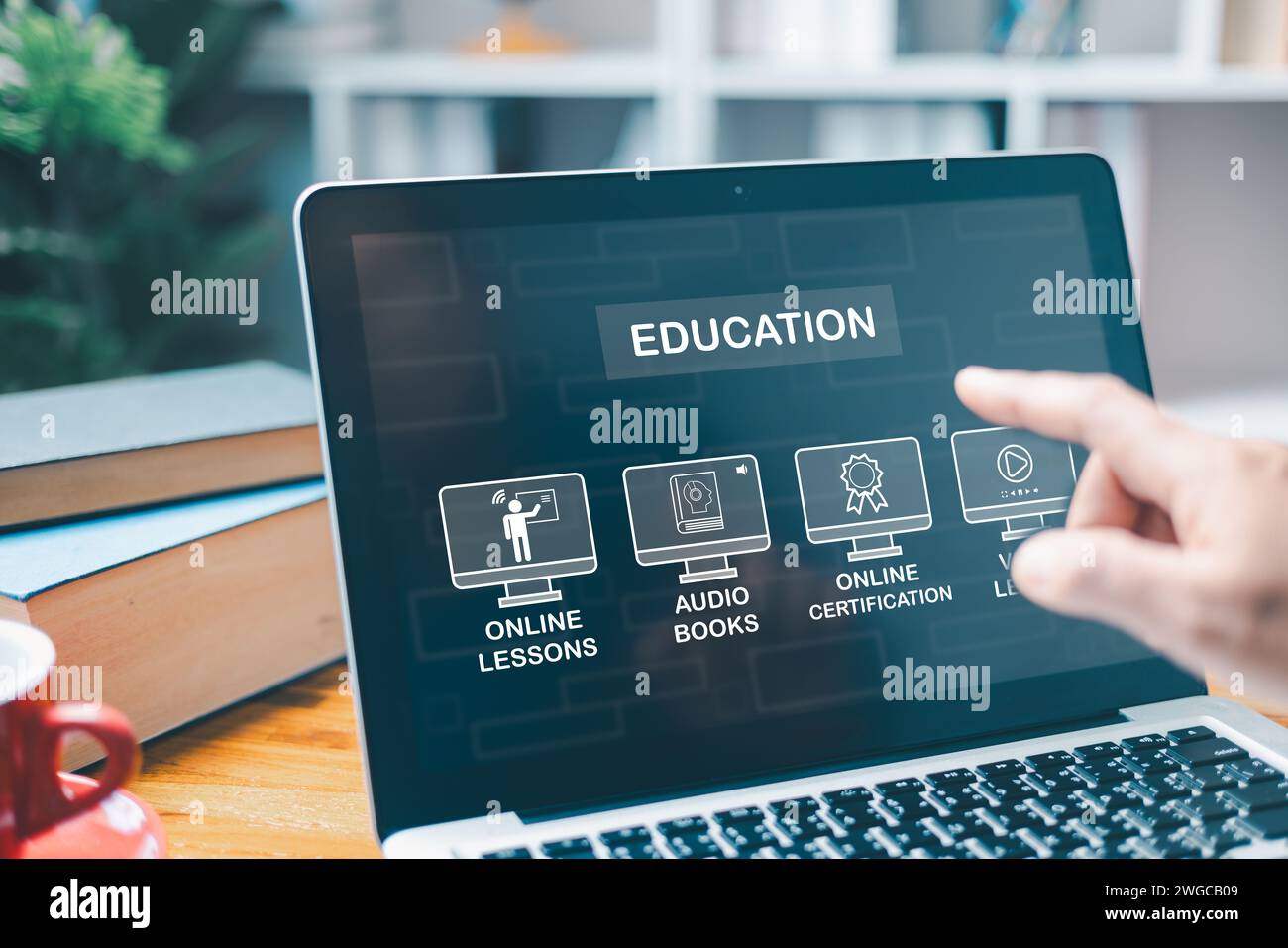 E-learning on computer, E-learning and online education for student and ...