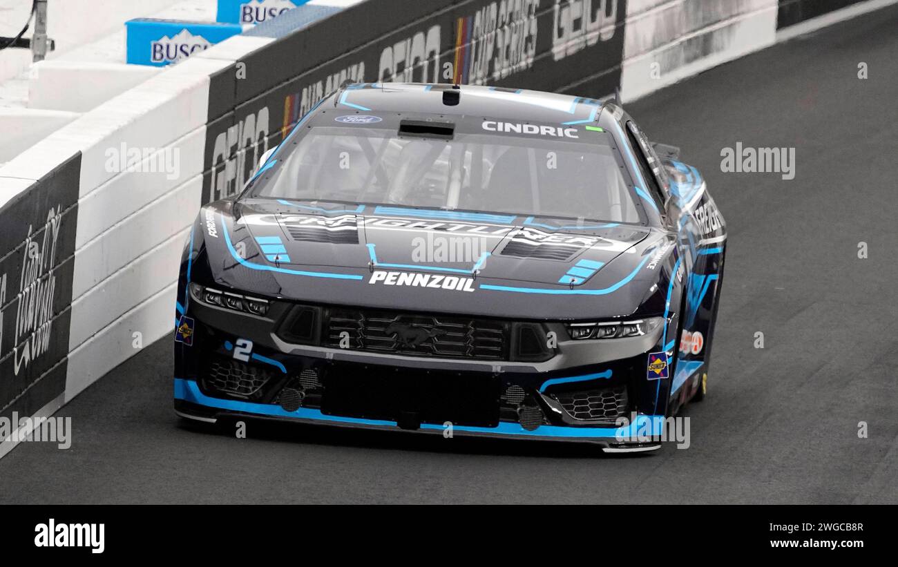 Austin Cindric (2) drives during qualifying heats for the Busch Light ...