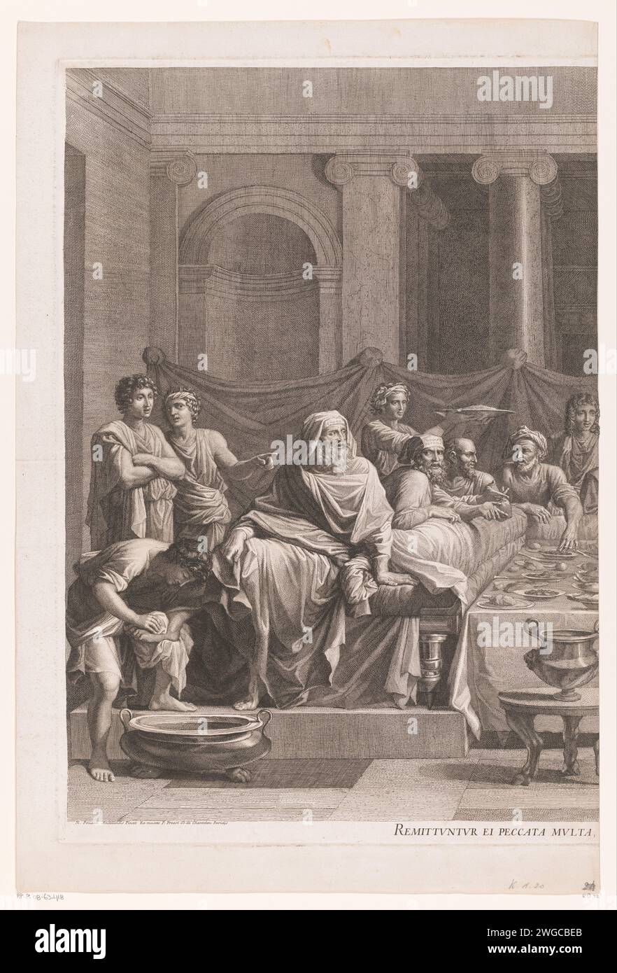 Christ in the house of Simon in Bethania (left part), Jean Pesne, After ...