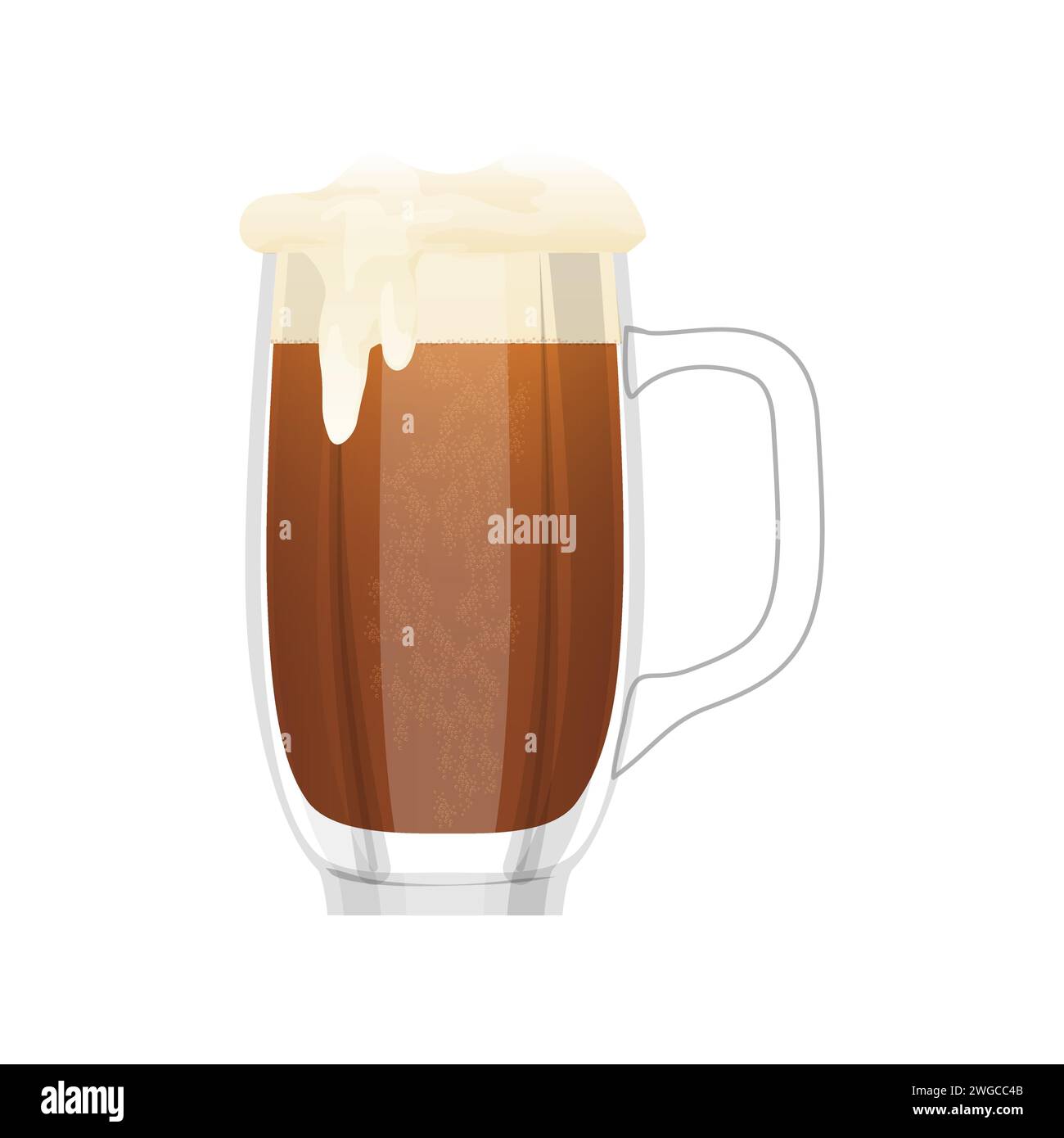 Cartoon single glass cup full Stock Vector Images - Alamy