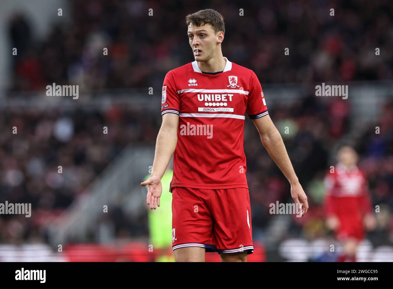Dael Fry of Middlesbrough during the Sky Bet Championship match ...