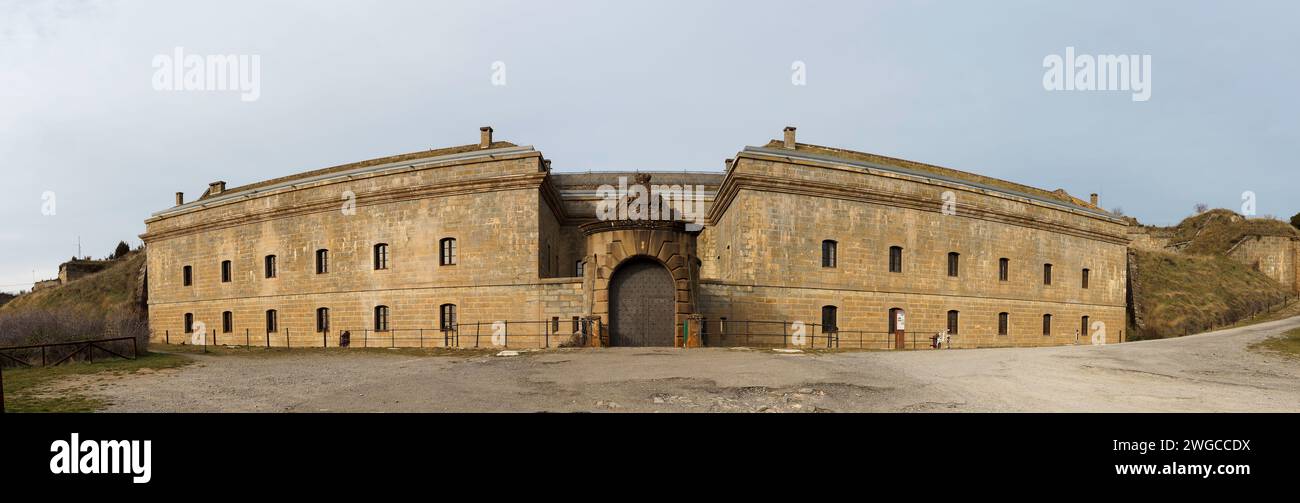 View of the entrance gate to the old Rapitan Artillery Fort, in Jaca ...