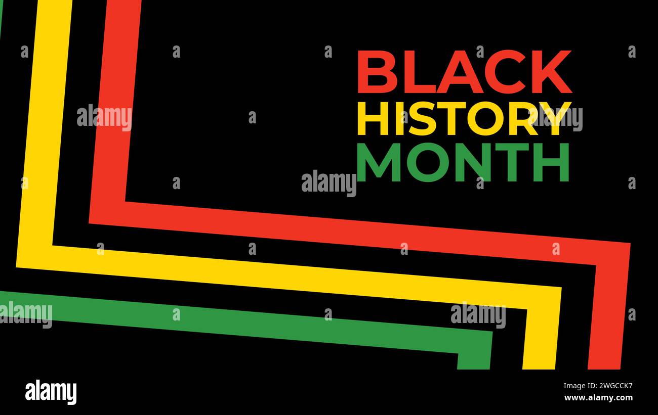African-Americans Black history month lettering with colorful triangle ...