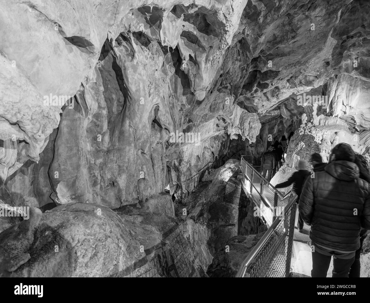 Las Güixas Cave, Villanúa, Pyrenees, Huesca, Aragon, Spain. Cave that ...