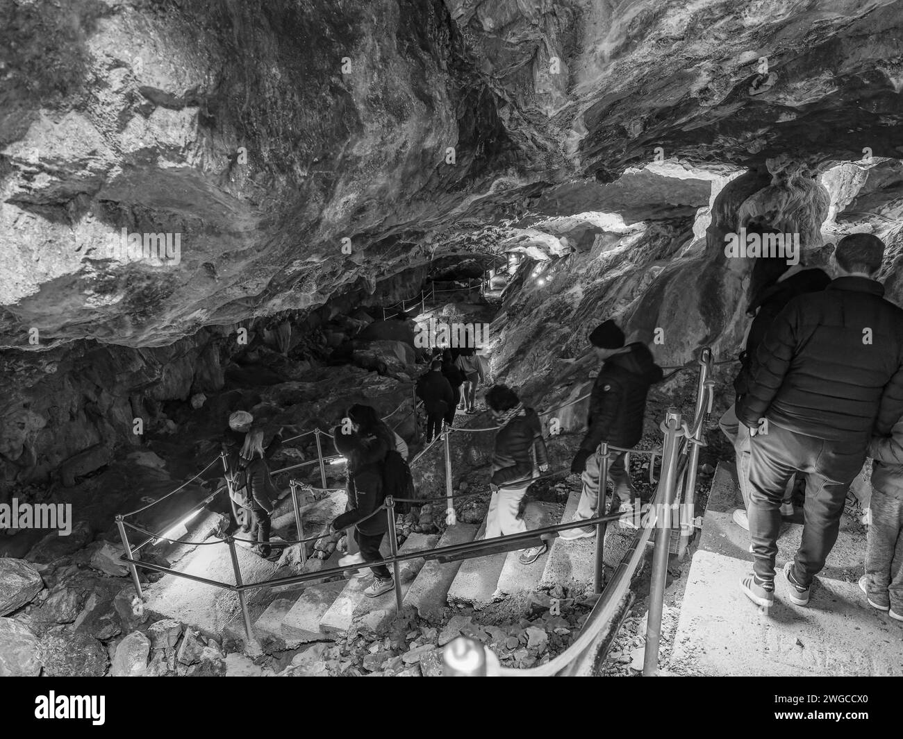Las Güixas Cave, Villanúa, Pyrenees, Huesca, Aragon, Spain. Cave that ...