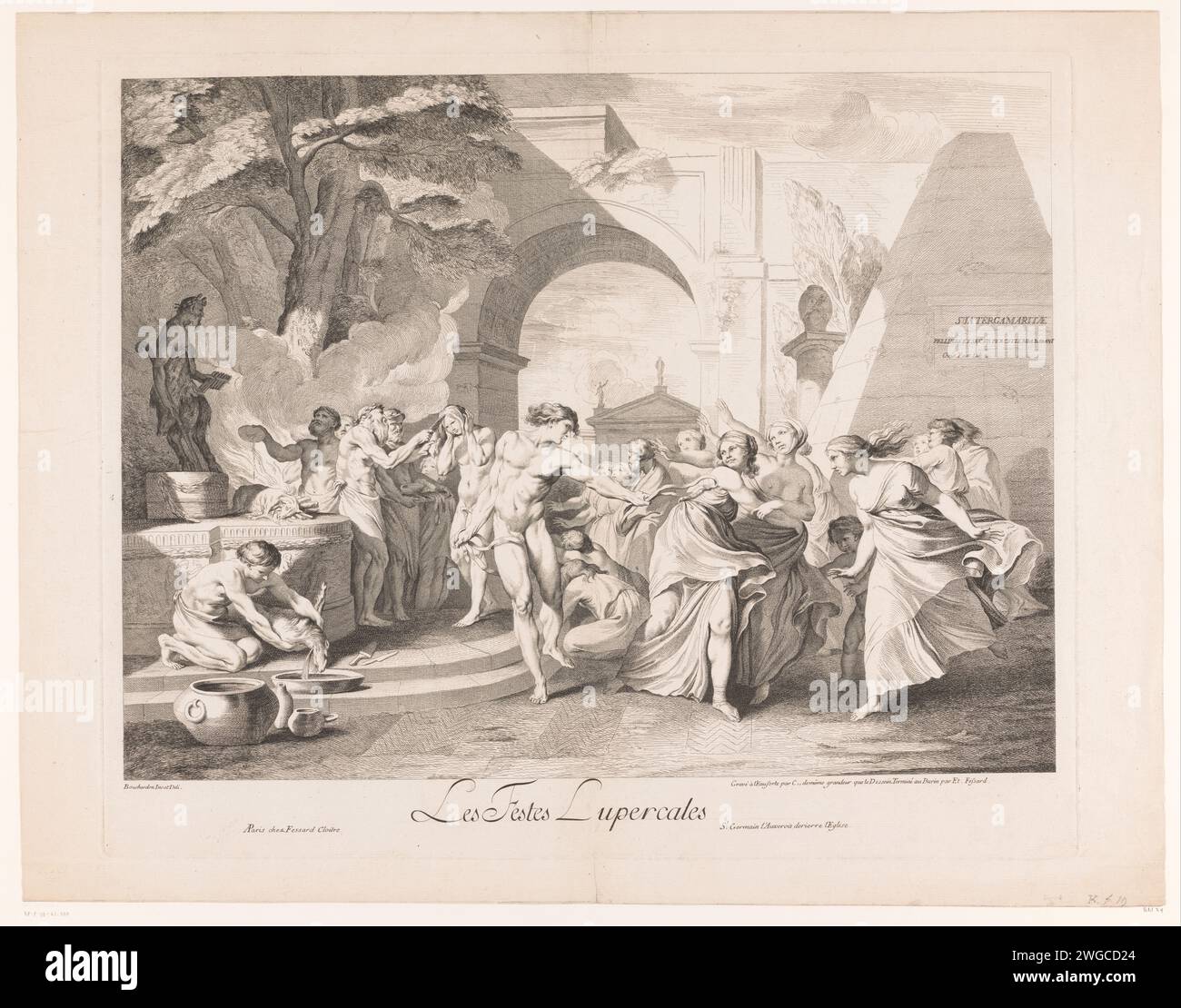 Feest in De Lupercal, Etienne Fessard, After Edme Bouchardon, 1740 ...