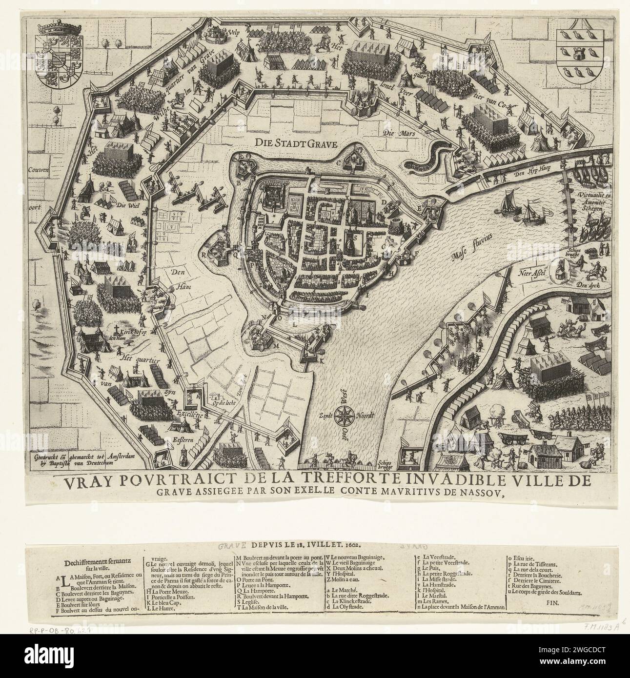 Siege and intake of Grave by Maurits, 1602, 1602 print Siege and intake ...