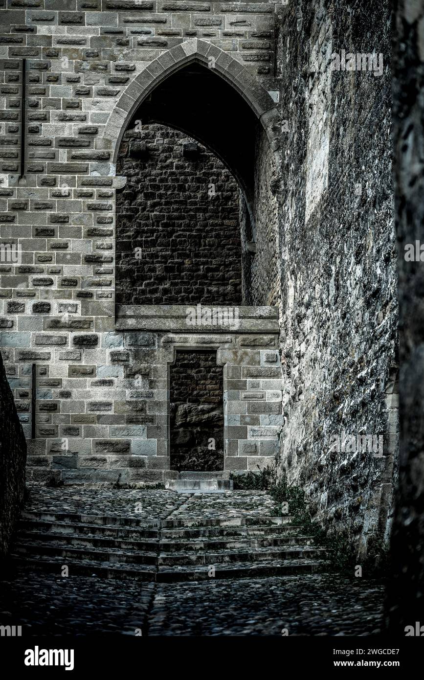 La Cite, medieval citadel with double-walled fortifications built ...