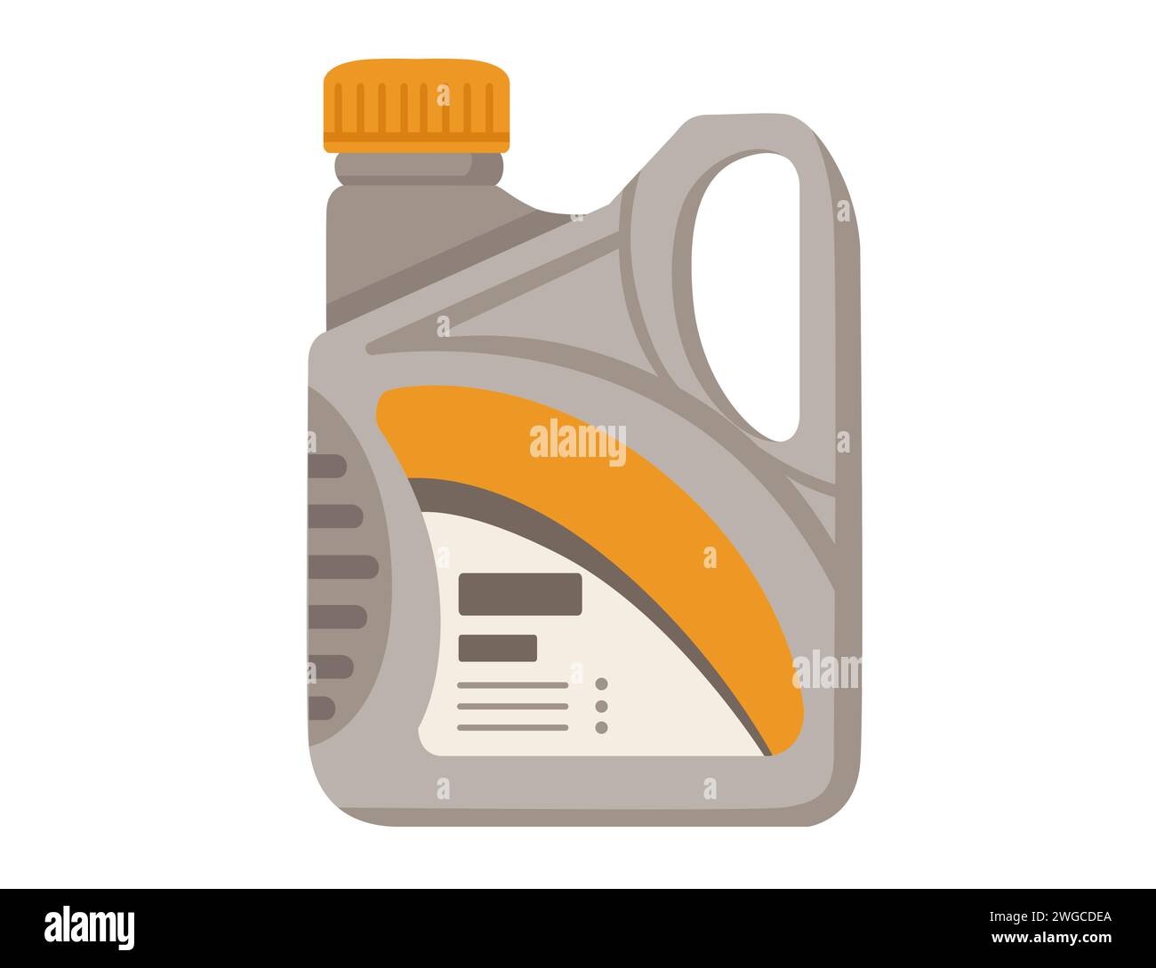 Plastic canister with blank label ideal for car motor oil or chemical ...