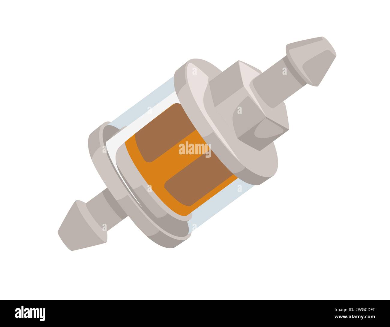 Fuel gasoline filter for car vector illustration isolated on white ...