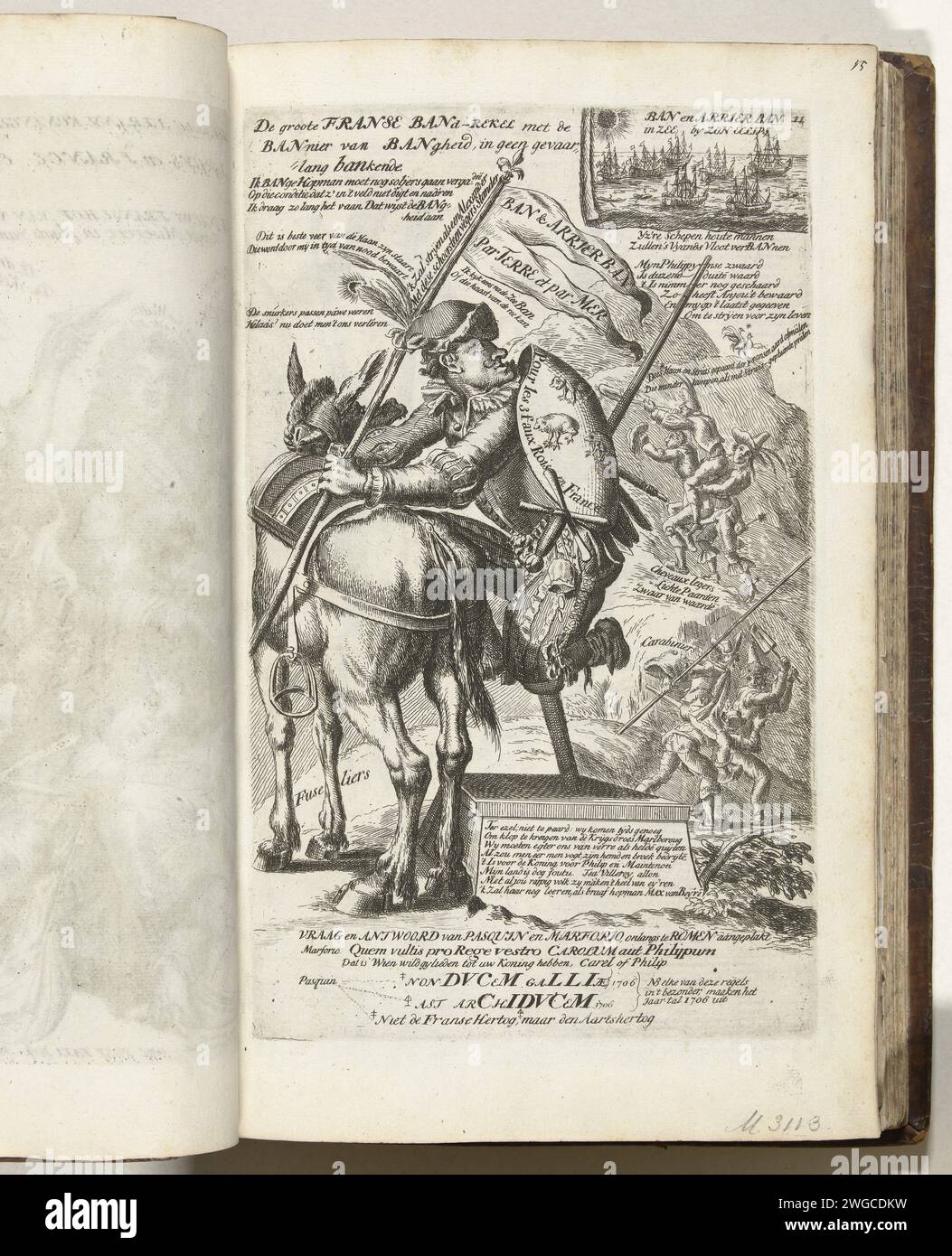 Cartoon on the Elector of Bavaria, 1706, 1706 print Cartoon on ...