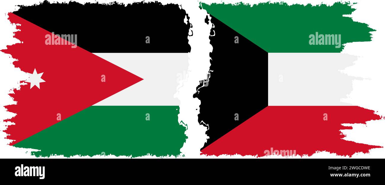 Kuwait jordan flag hi-res stock photography and images - Alamy