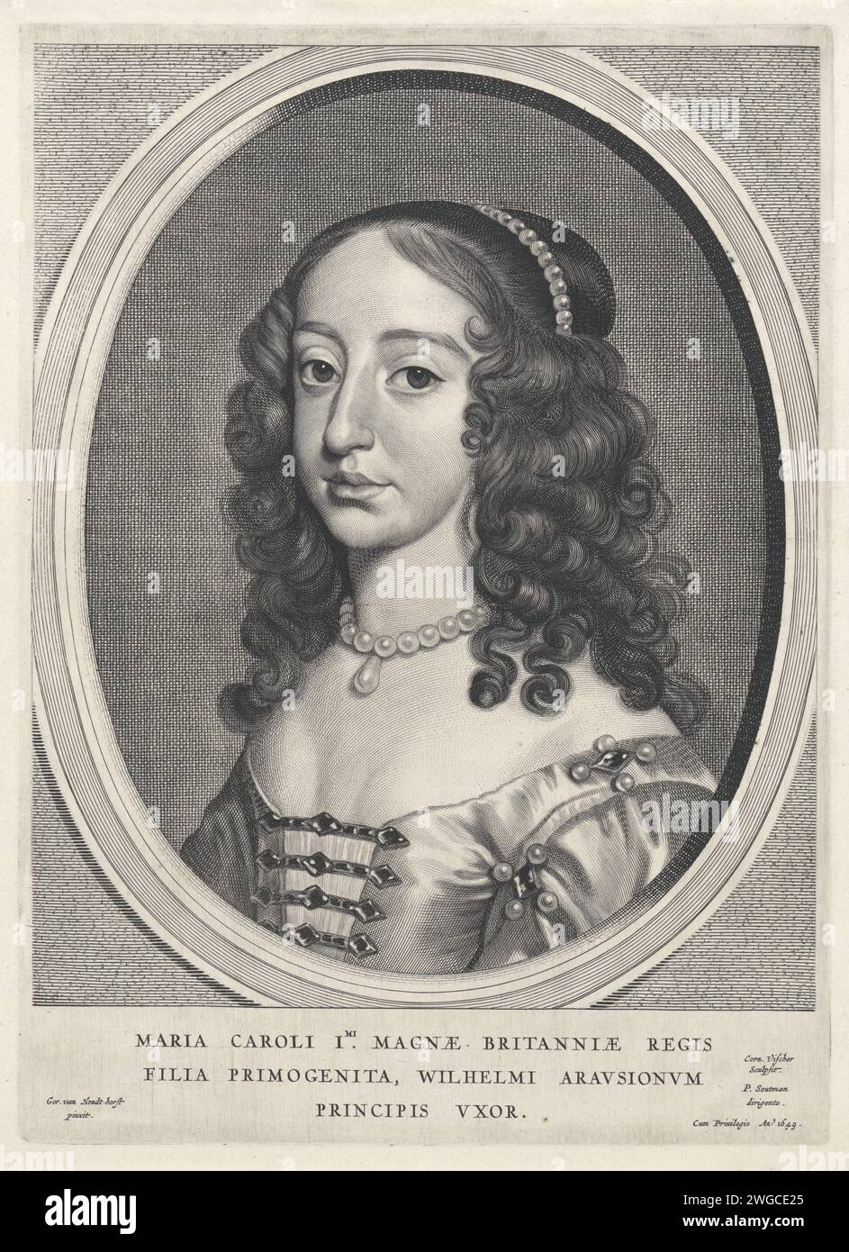 Portrait of Maria Henrietta Stuart, Princess of Orange, Cornelis ...