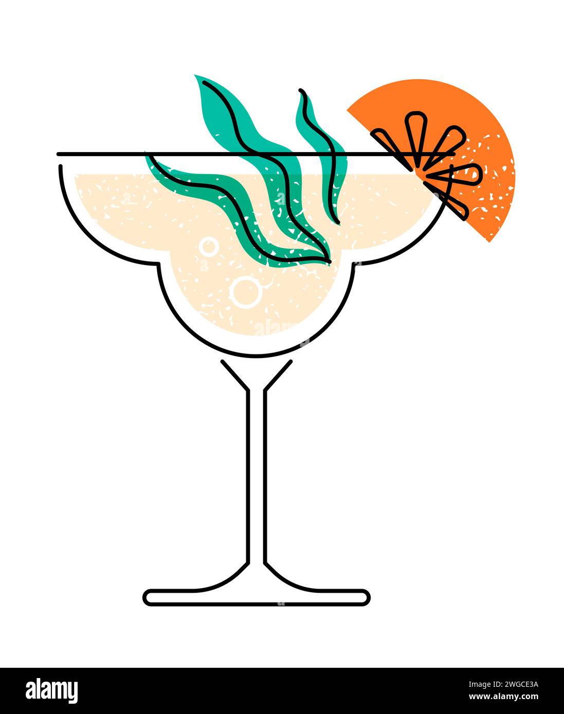 Cocktail glass drink vector illustration Stock Vector Image & Art - Alamy